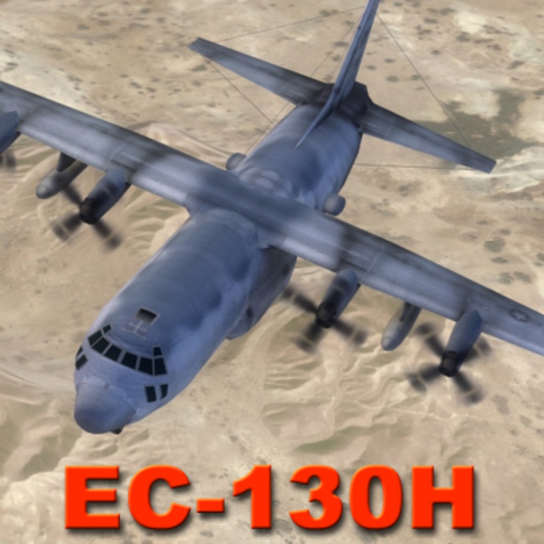 Ec-130h Aircraft 3d 3ds