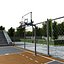 Outdoor Basketball Arena 3d Model