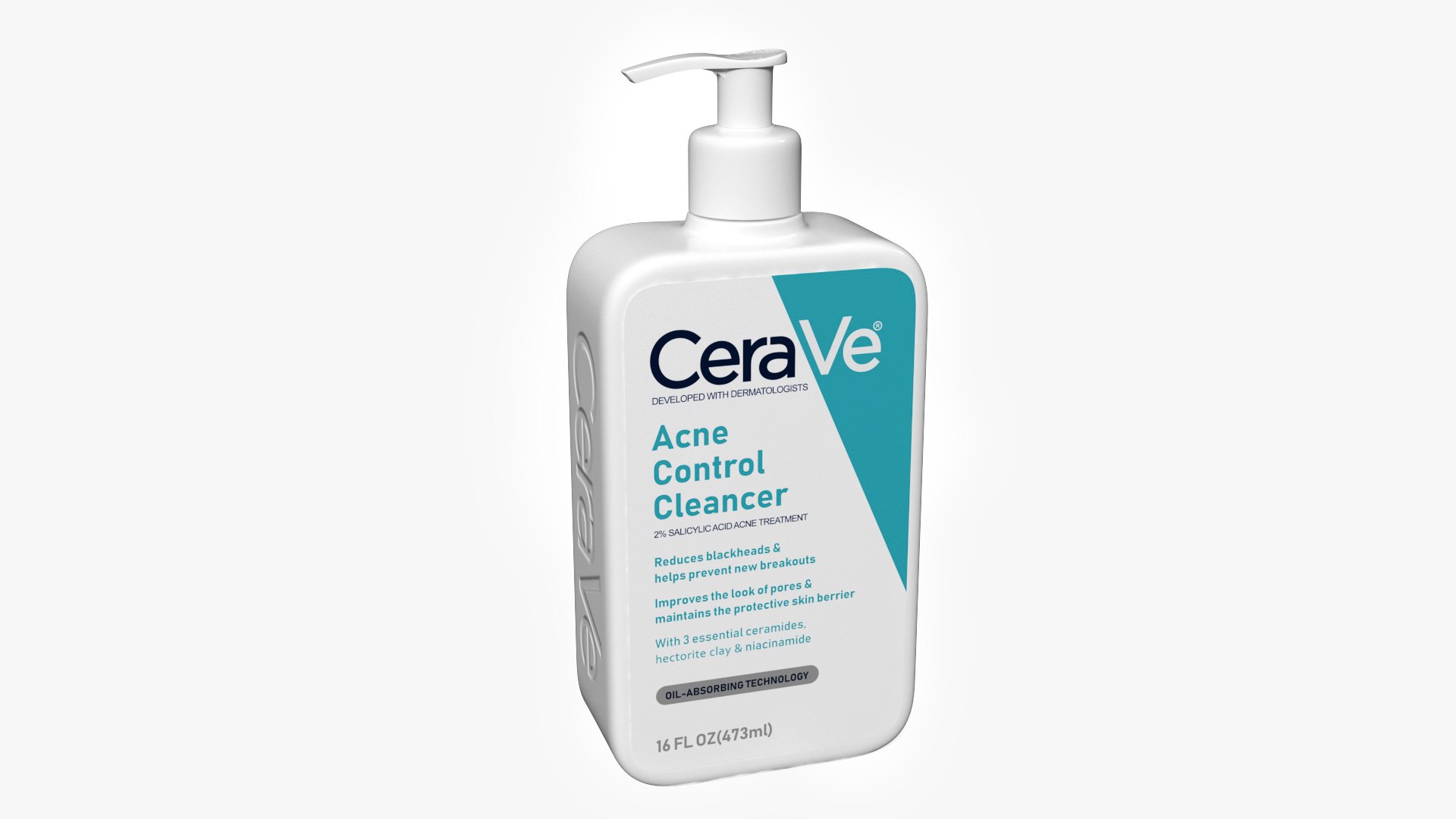 CeraVe Cleanser Dispenser Bottle 473 Ml Aquamarine Model - TurboSquid ...