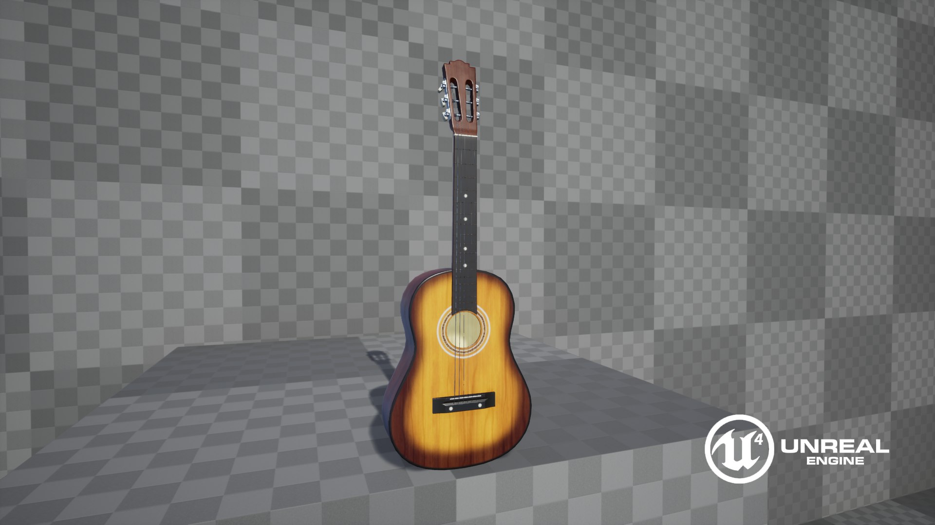 Free 3D Low-poly Acoustic Guitar Model - TurboSquid 1635007