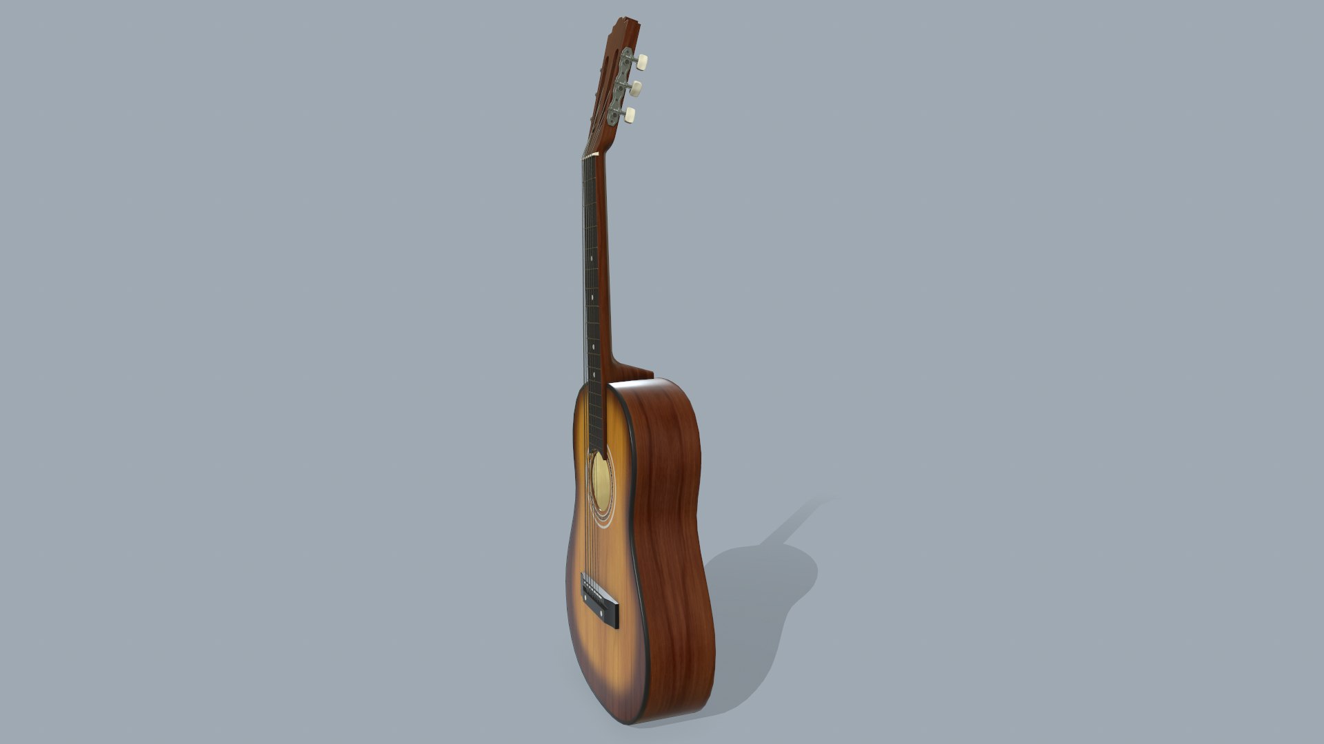 Free 3D Low-poly Acoustic Guitar Model - TurboSquid 1635007
