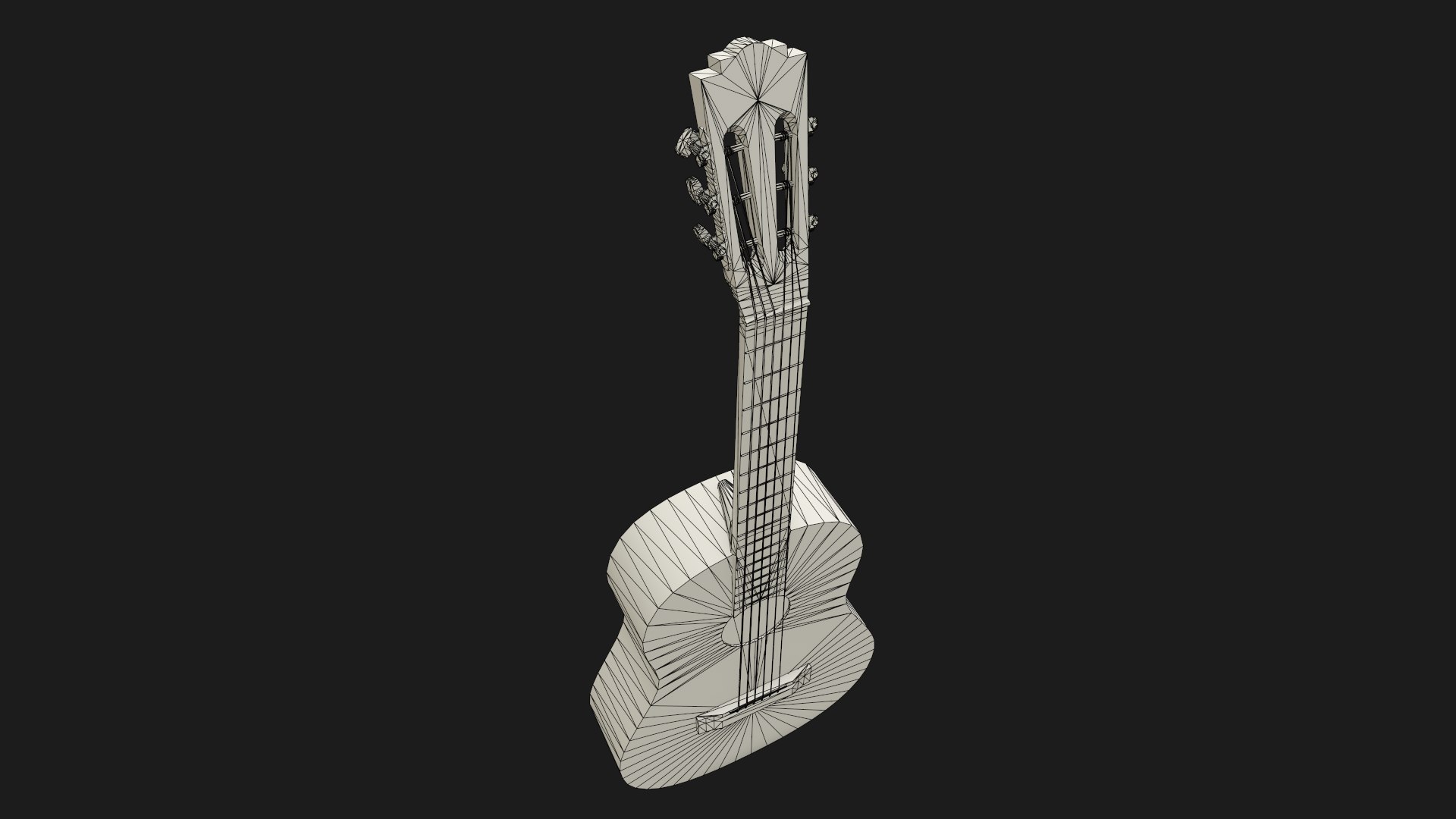 Free 3D Low-poly Acoustic Guitar Model - TurboSquid 1635007