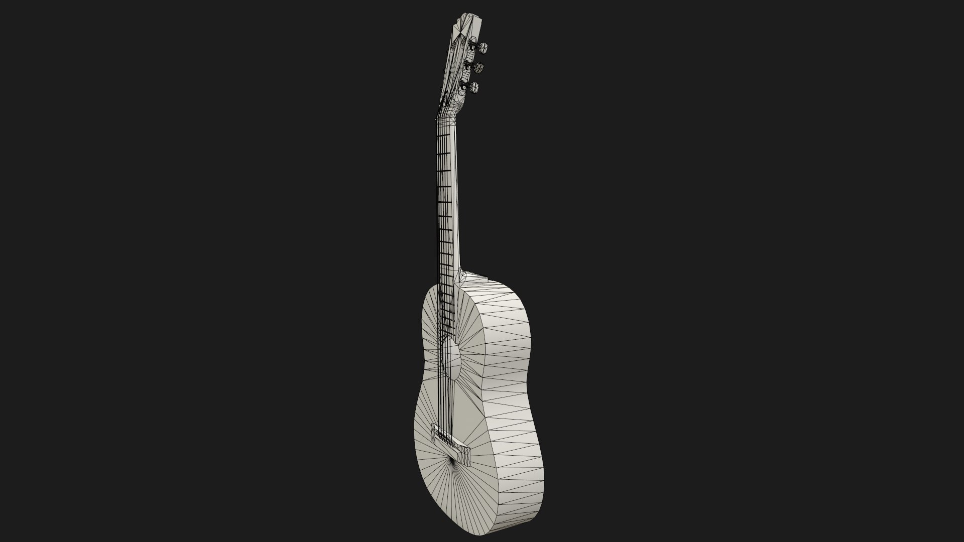 Free 3D Low-poly Acoustic Guitar Model - TurboSquid 1635007