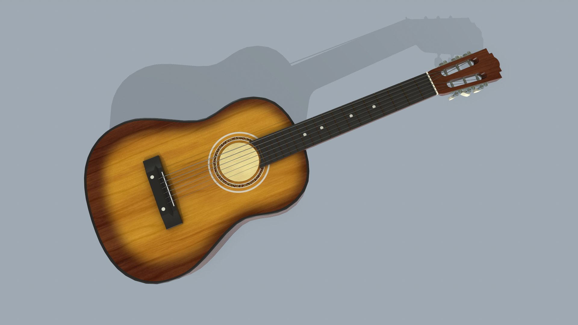 Free 3D Low-poly Acoustic Guitar Model - TurboSquid 1635007