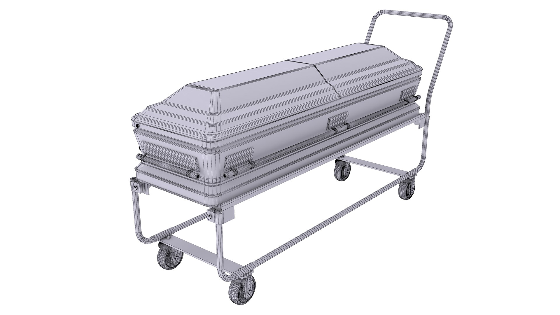 Coffin And Transport Trolley 3D Model - TurboSquid 1971859