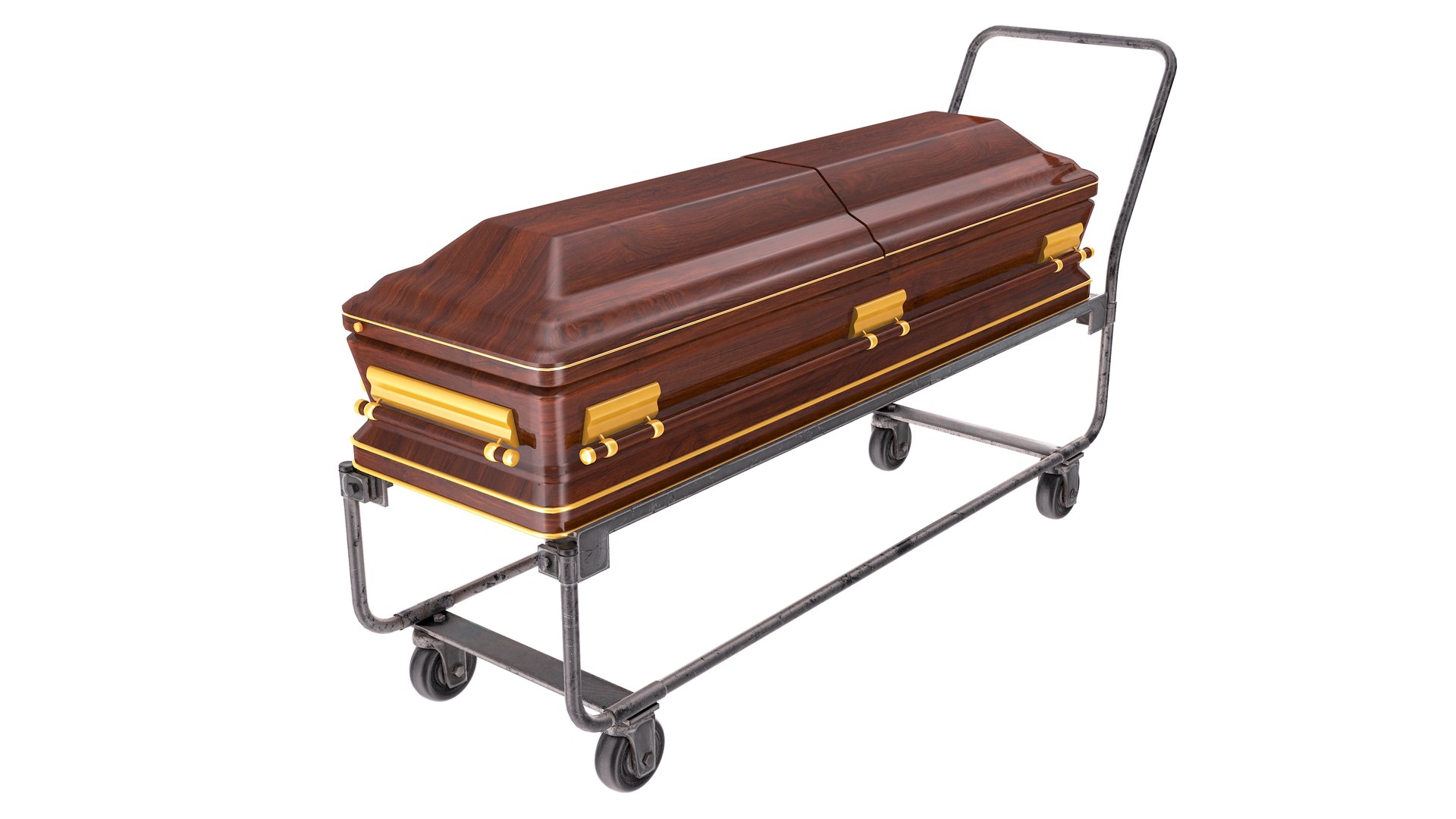 Coffin And Transport Trolley 3D Model - TurboSquid 1971859