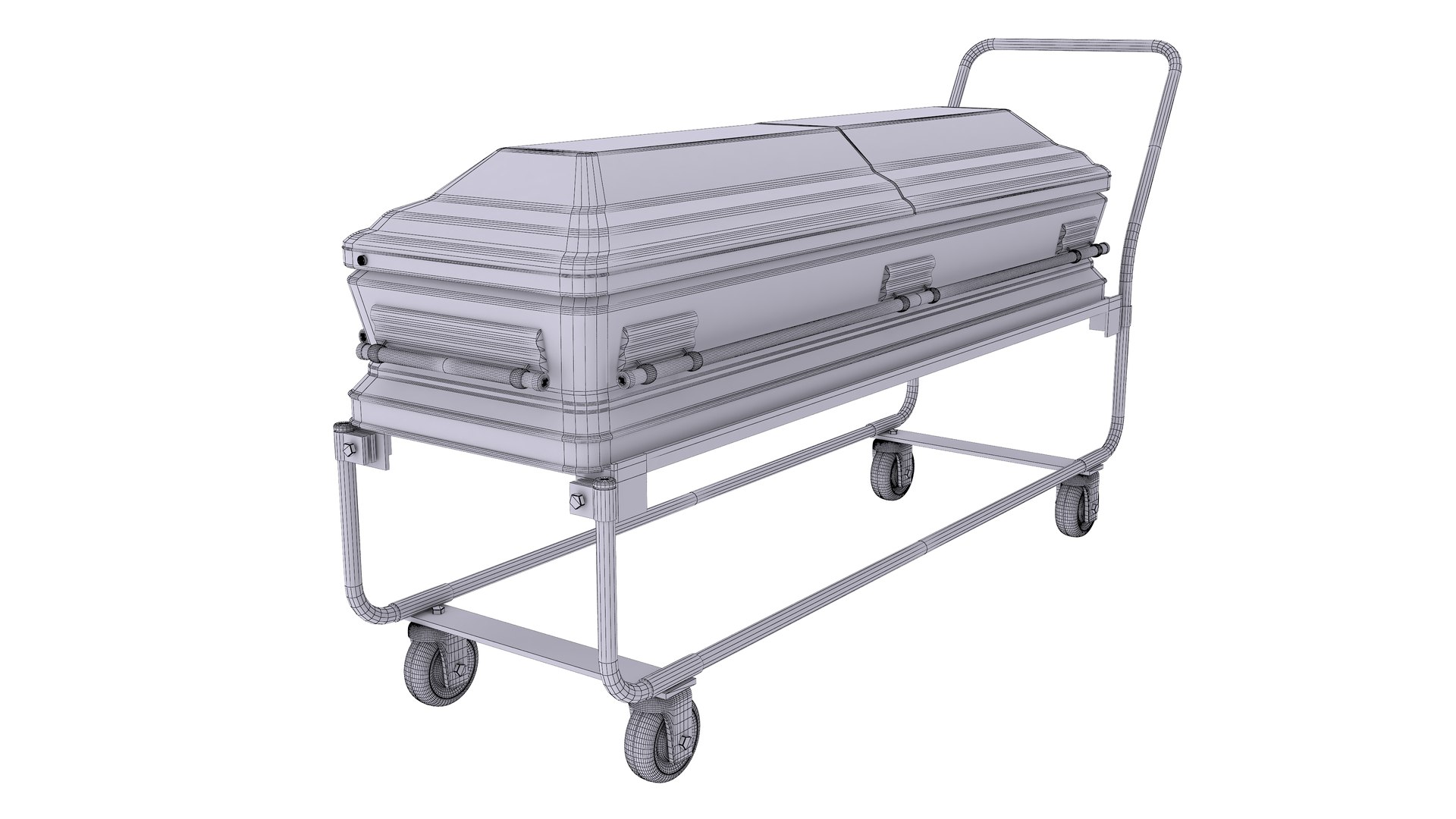 Coffin and Transport Trolley 3D model - TurboSquid 1971859