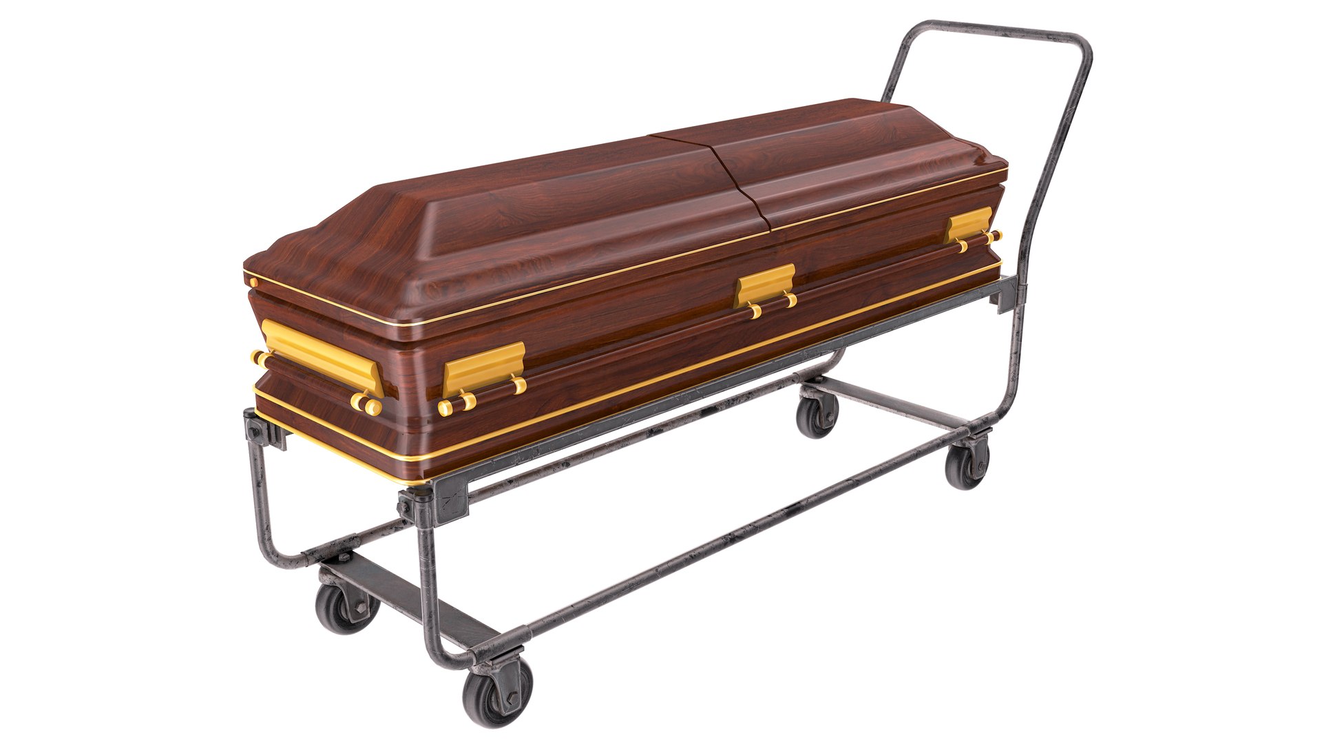 Coffin And Transport Trolley 3D Model - TurboSquid 1971859