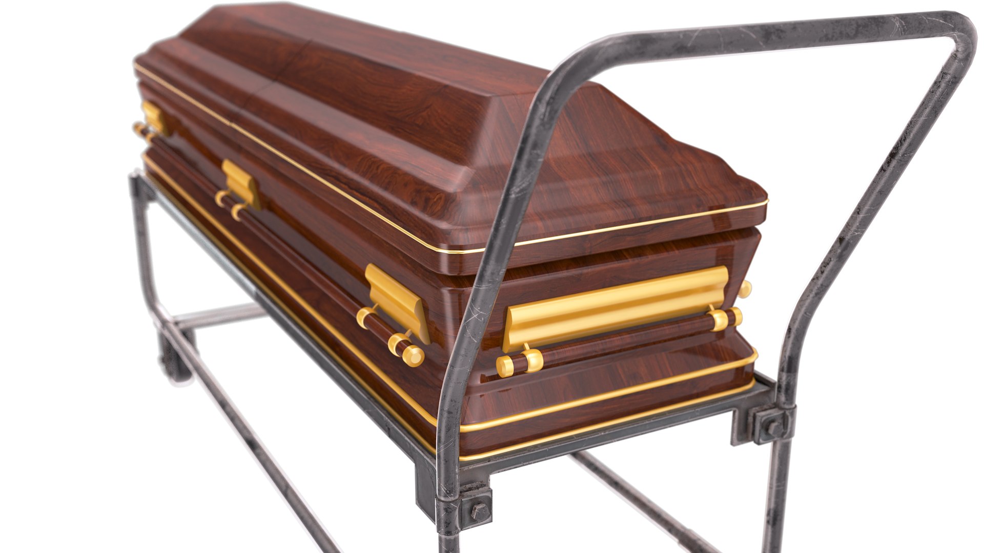 Coffin And Transport Trolley 3D Model - TurboSquid 1971859