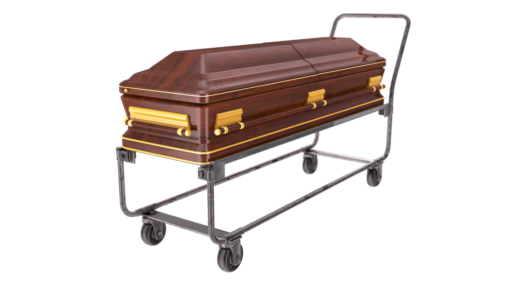 Coffin and Transport Trolley 3D model - TurboSquid 1971859
