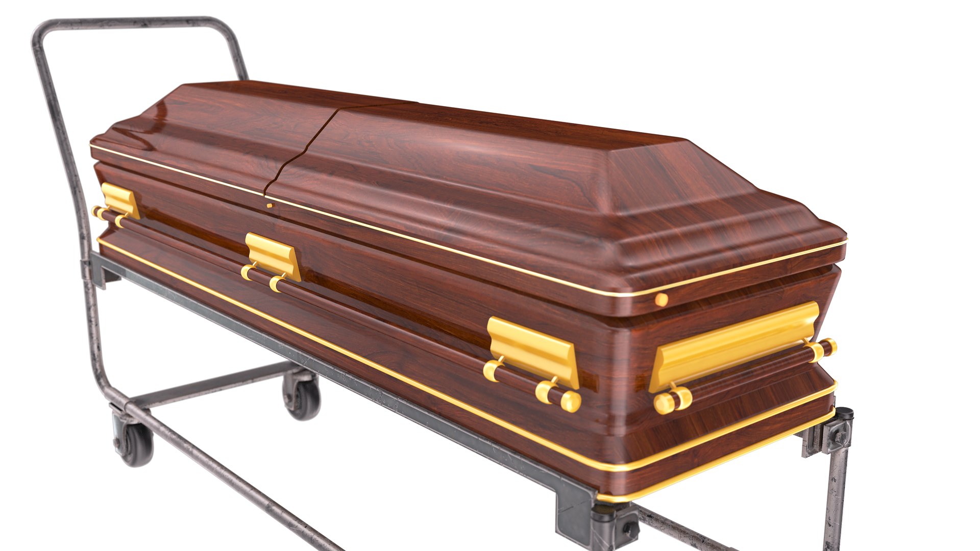 Coffin And Transport Trolley 3D Model - TurboSquid 1971859
