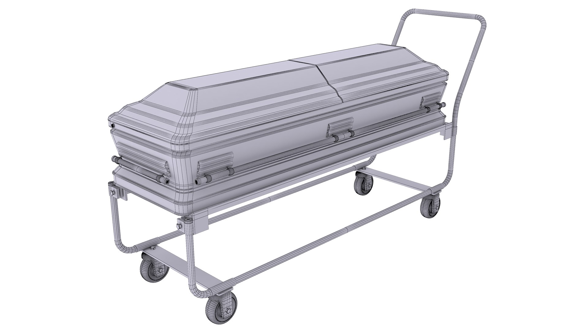 Coffin And Transport Trolley 3D Model - TurboSquid 1971859