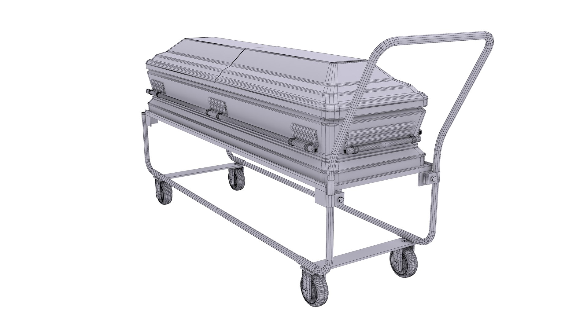 Coffin And Transport Trolley 3D Model - TurboSquid 1971859