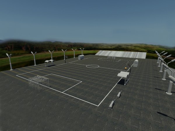 3d model soccer field