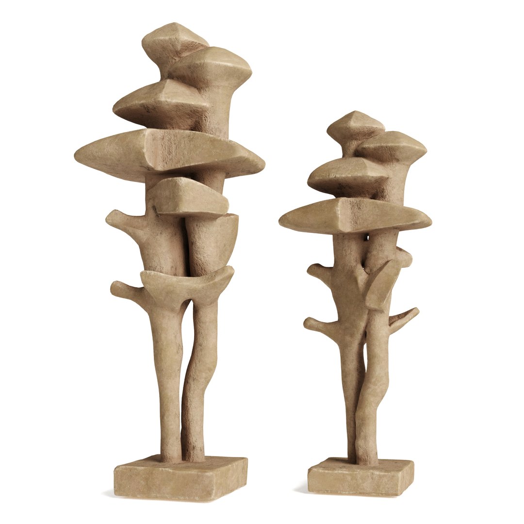 3D Cubist Trees Culpture - TurboSquid 2300721