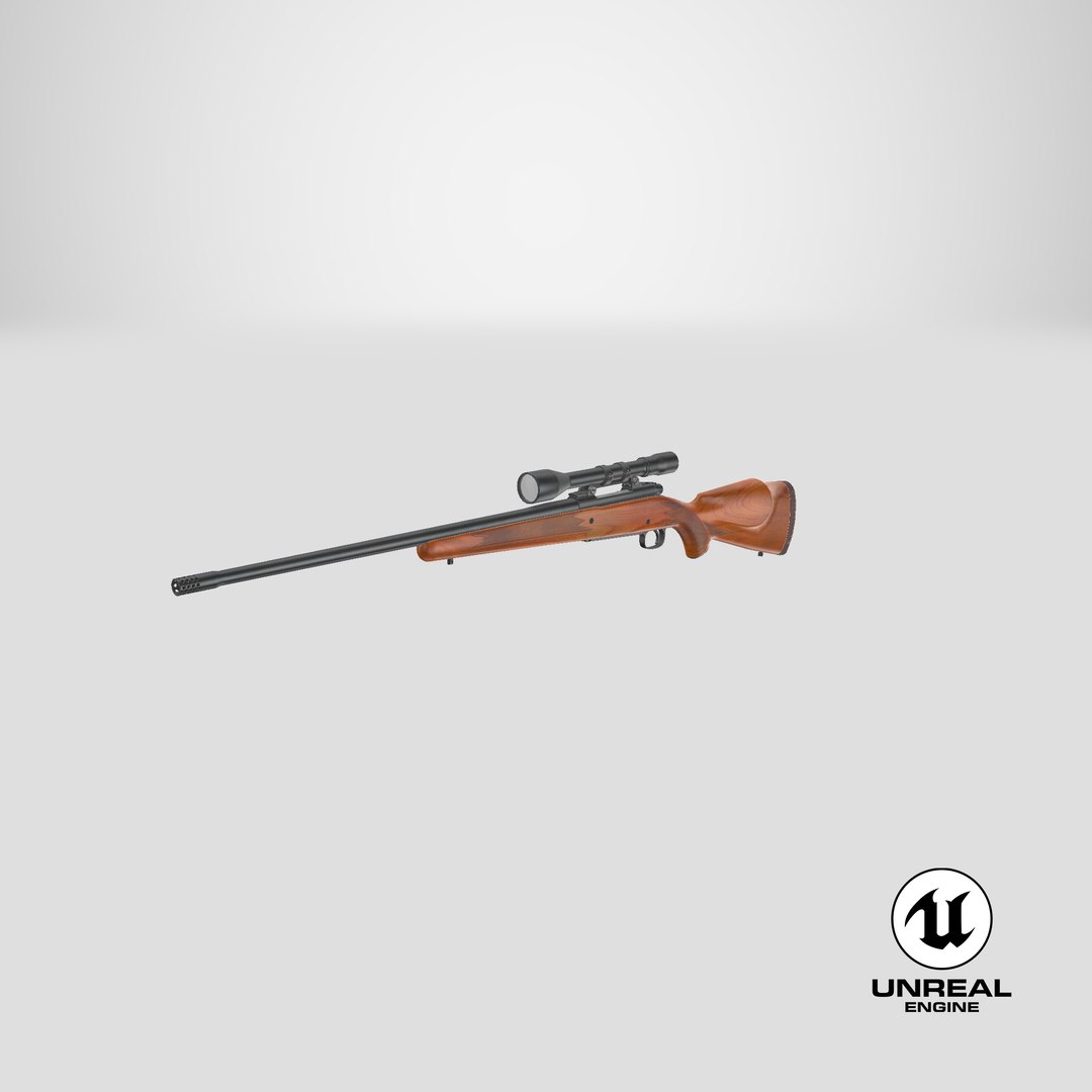 3D winchester 70 sniper - model - TurboSquid 1170692
