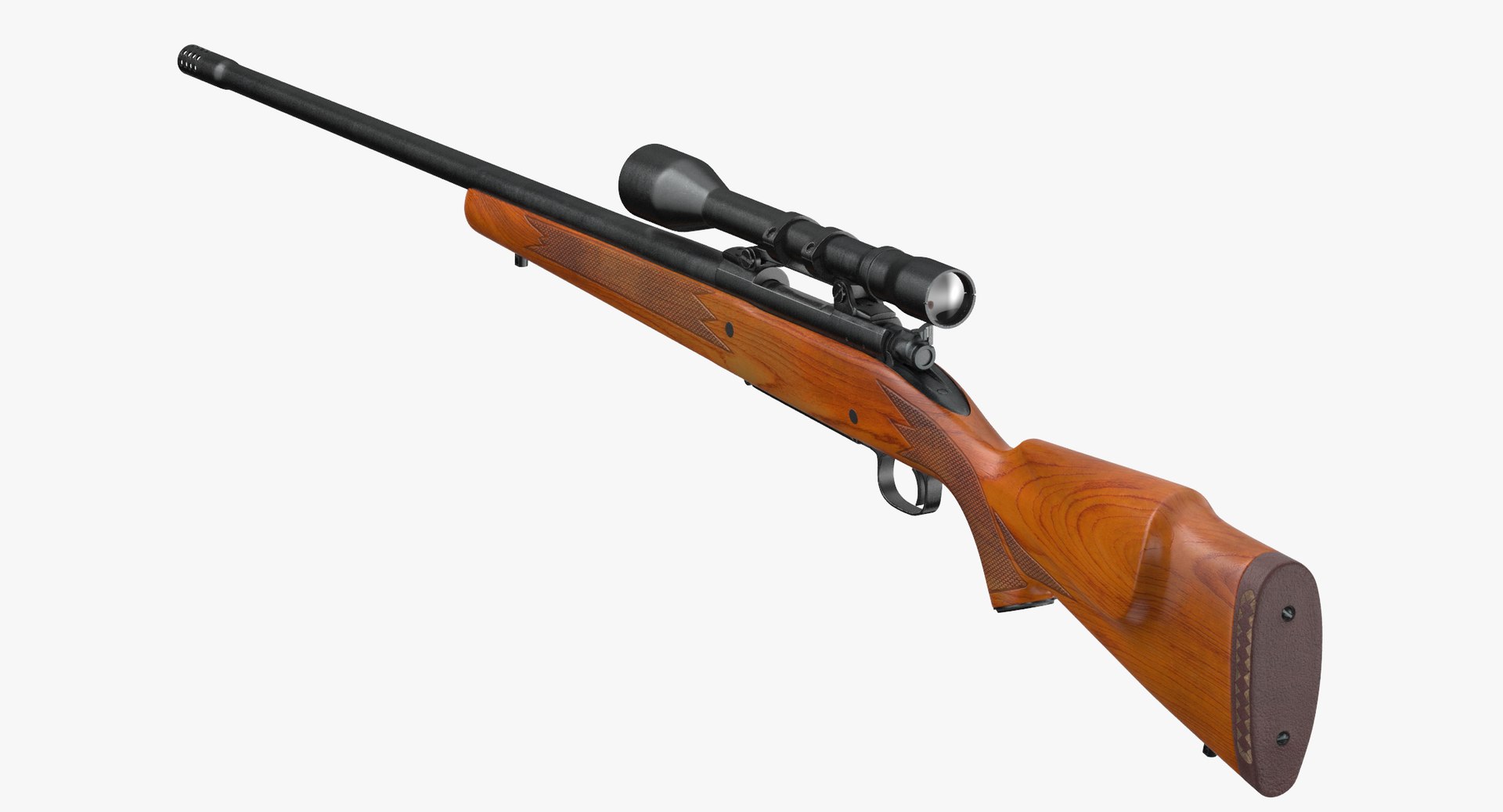 3D winchester 70 sniper - model - TurboSquid 1170692