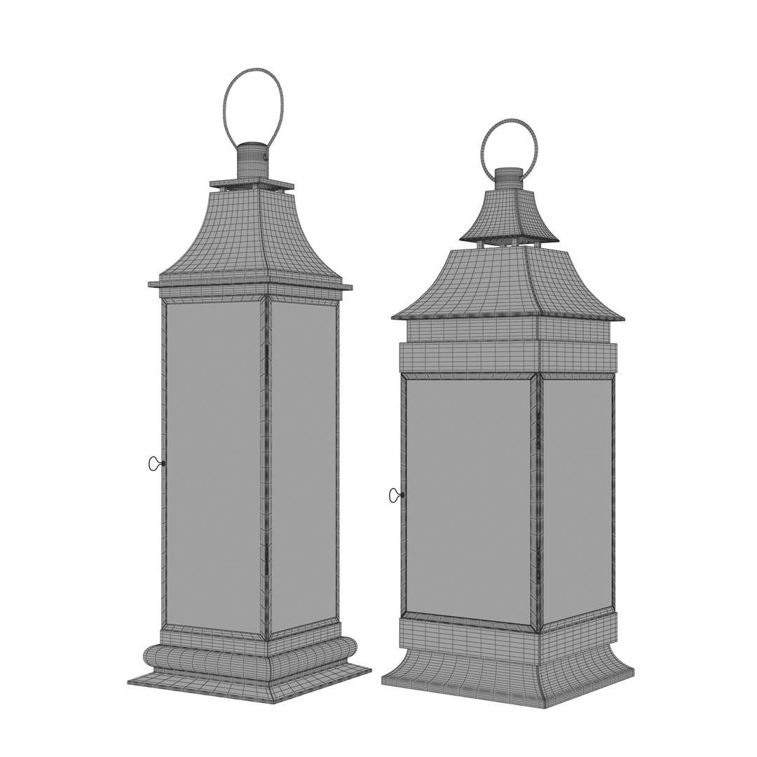 3D Old Lanterns Model - TurboSquid 1756022