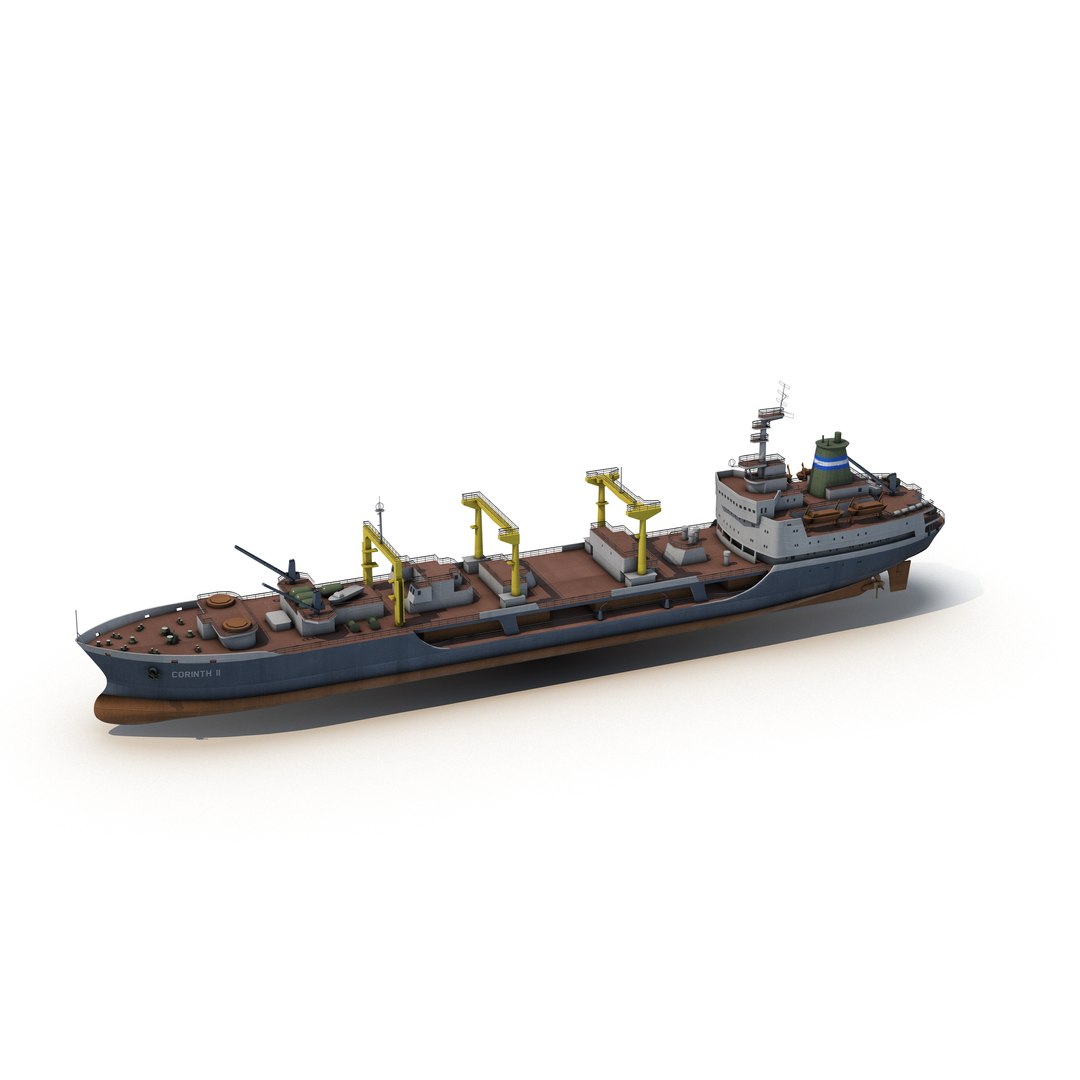 3d Commercial Cargo Freighter Model