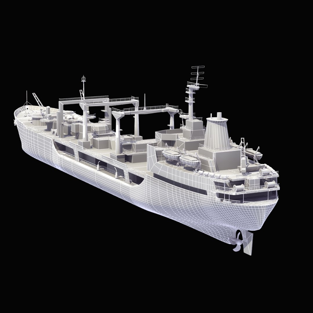 3d Commercial Cargo Freighter Model