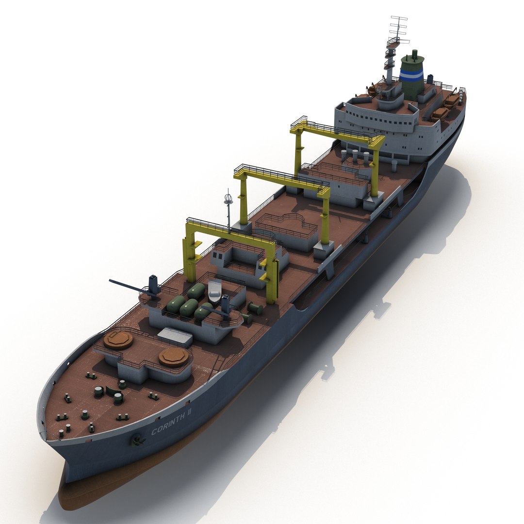 3d Commercial Cargo Freighter Model