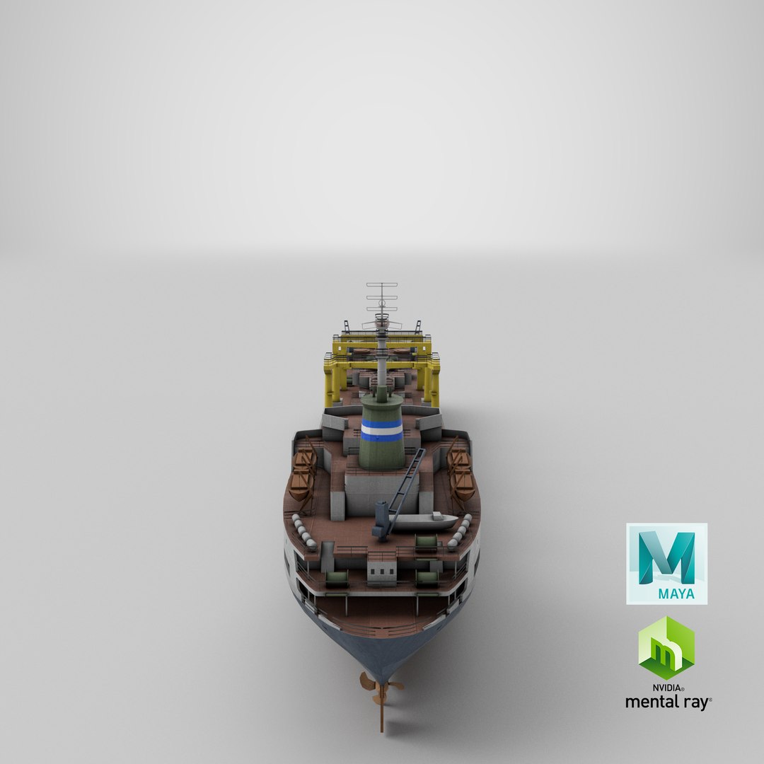 3d Commercial Cargo Freighter Model