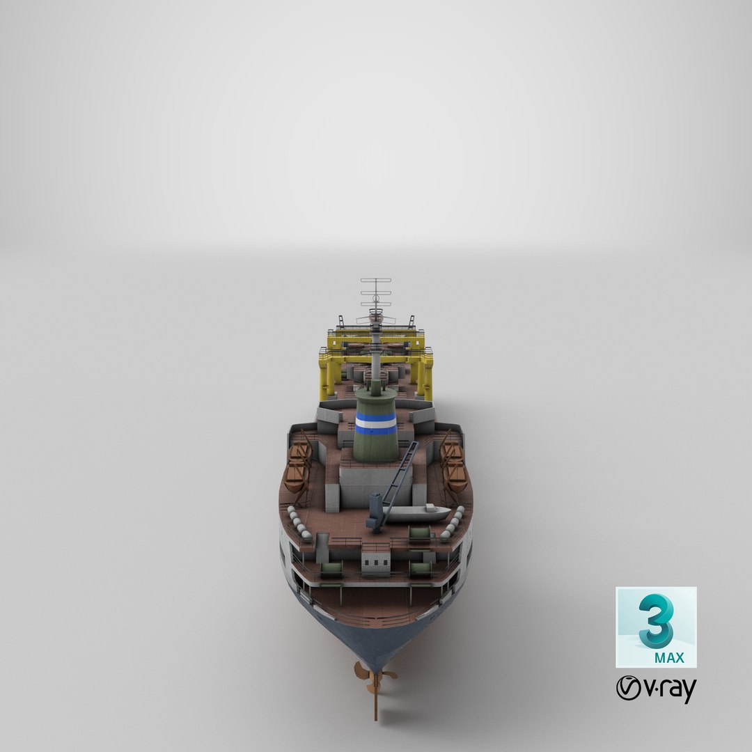 3d Commercial Cargo Freighter Model