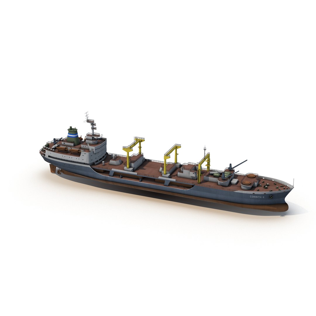 3d Commercial Cargo Freighter Model