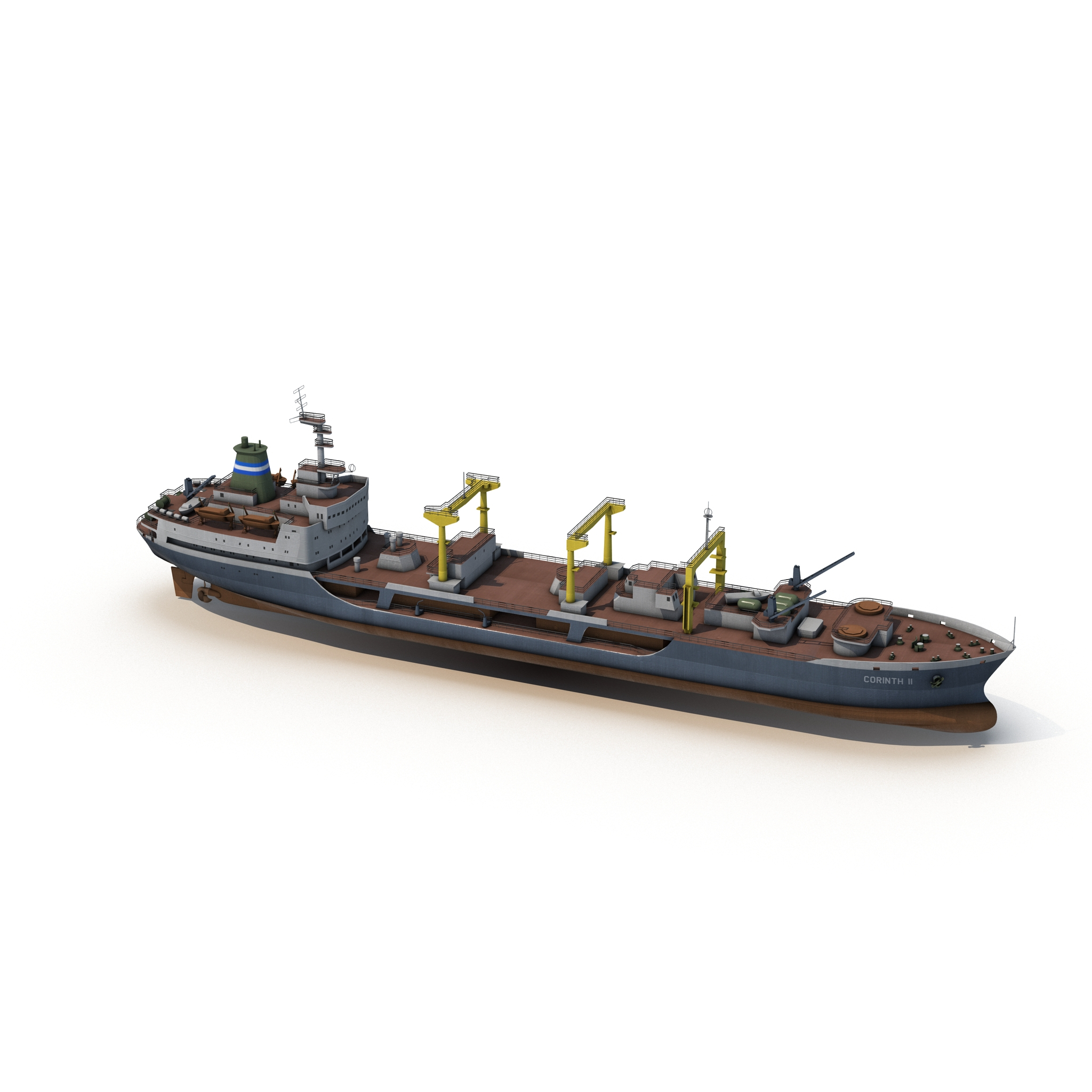 3d commercial cargo freighter model