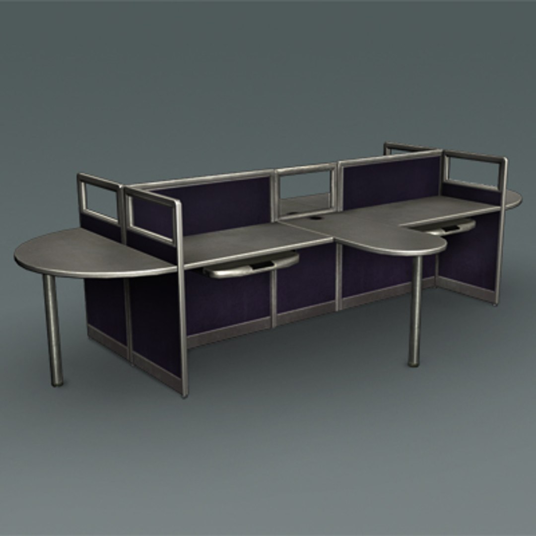 modern design office table 3d model