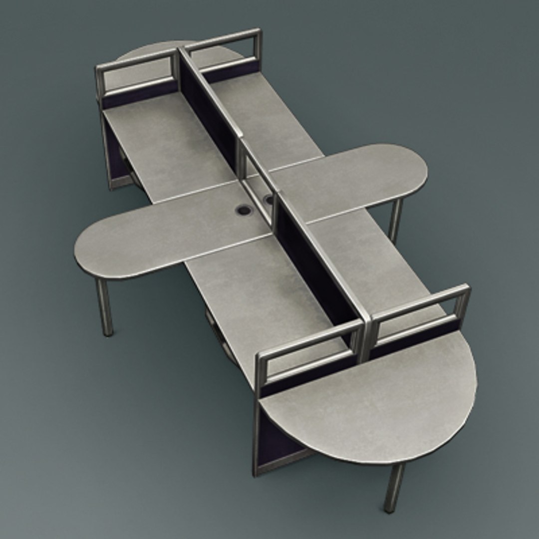 modern design office table 3d model