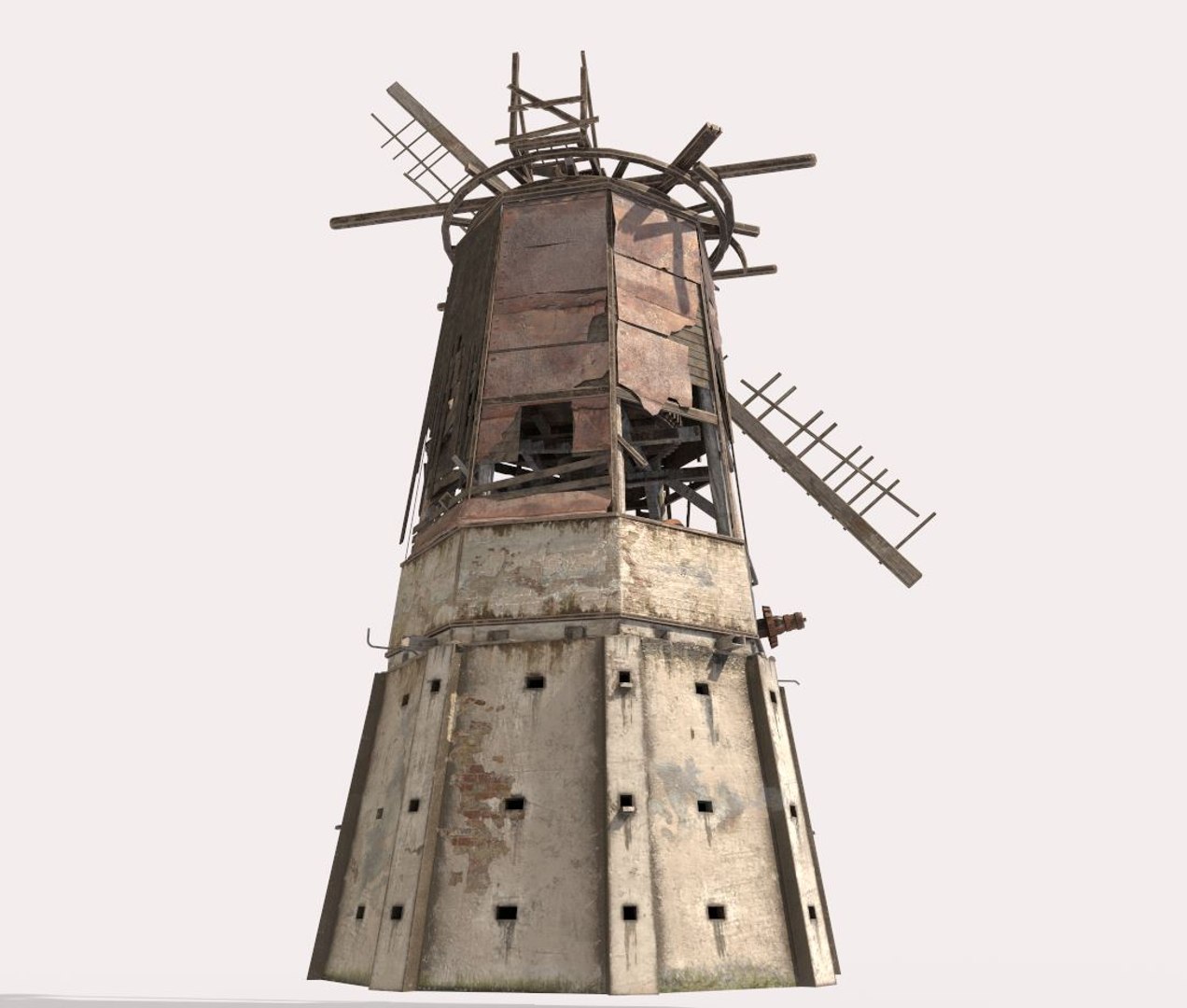 3D Abandoned Windmill - TurboSquid 1987101