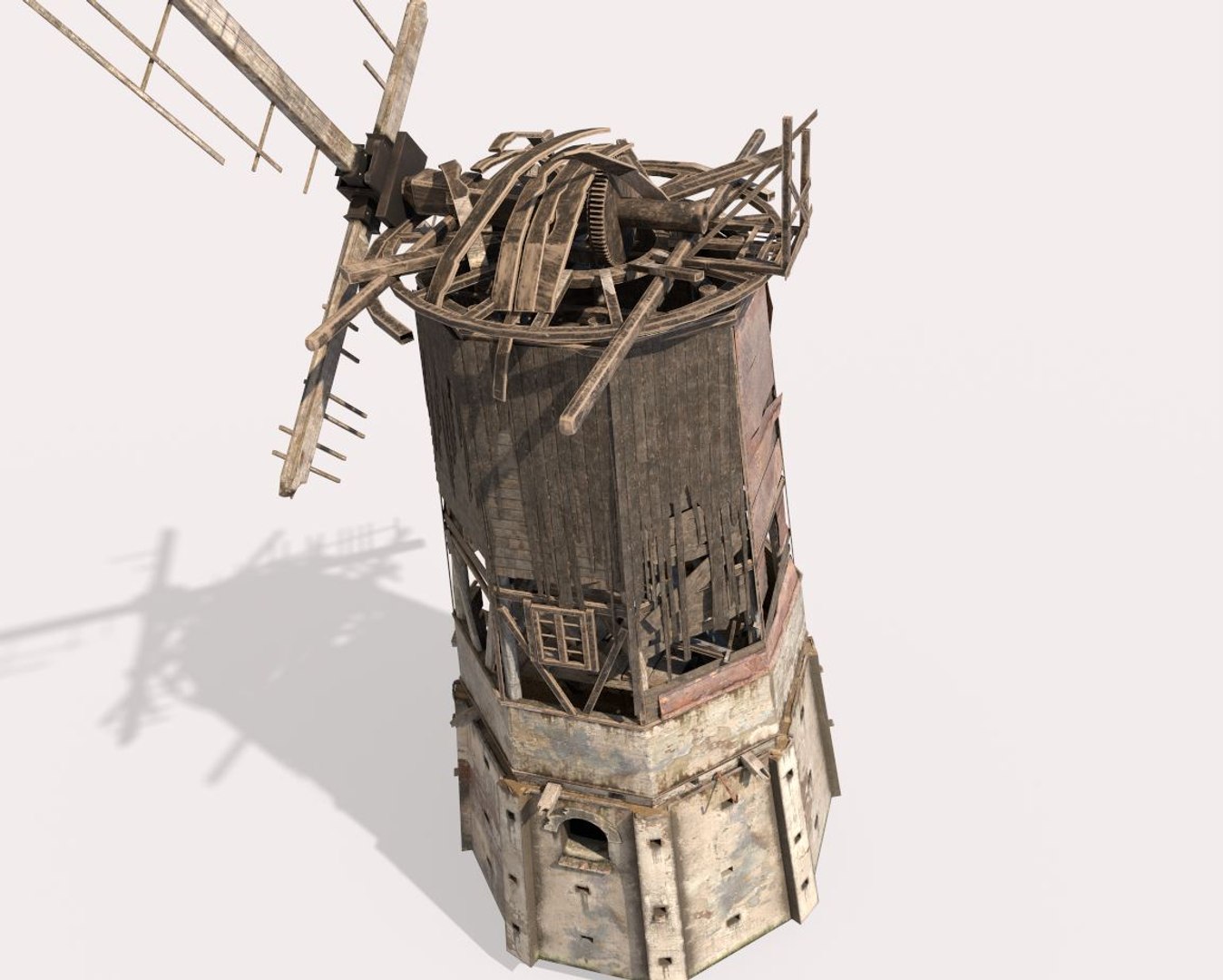 3D Abandoned Windmill - TurboSquid 1987101
