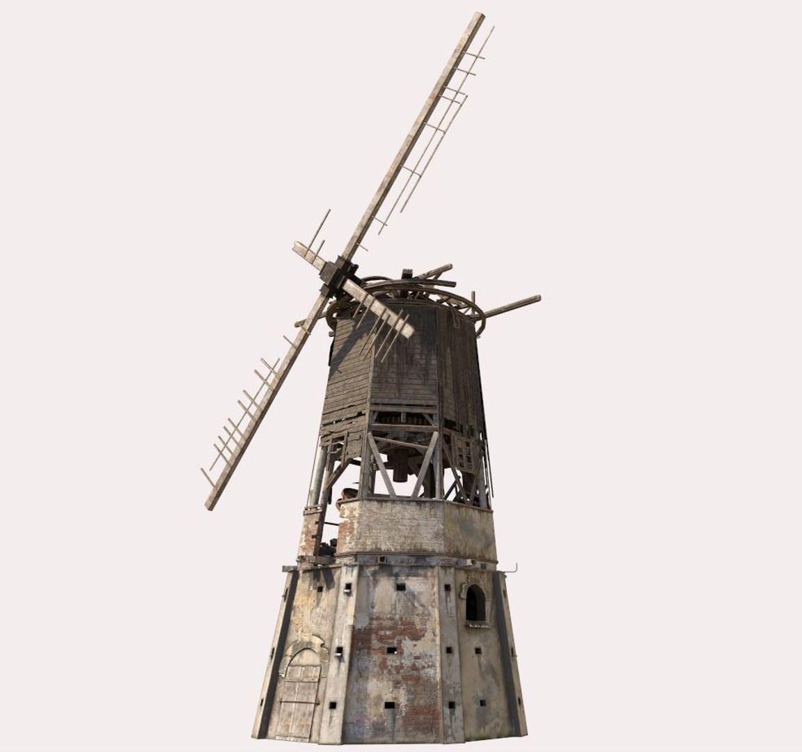 3D Abandoned Windmill - TurboSquid 1987101