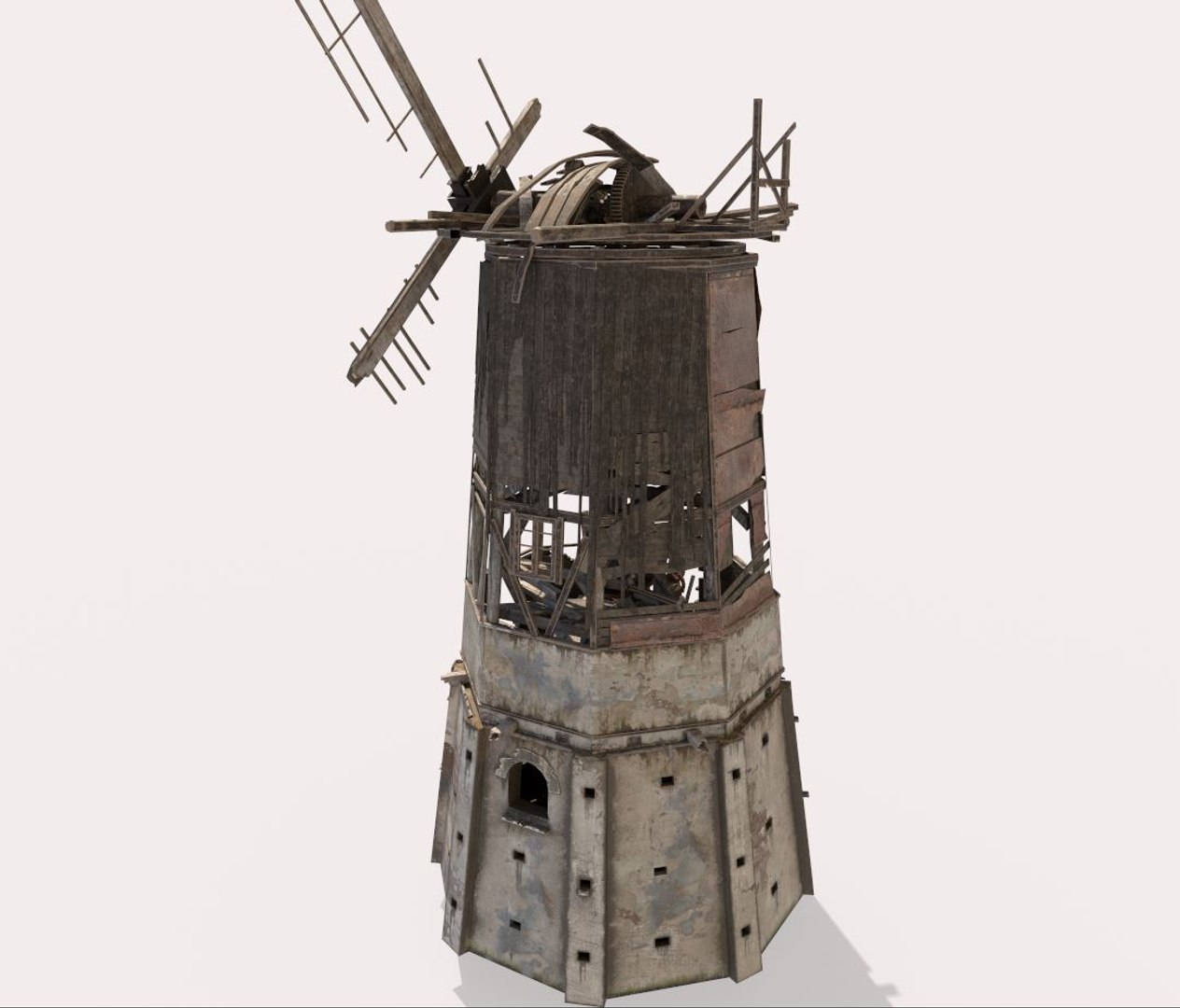 3D Abandoned Windmill - TurboSquid 1987101