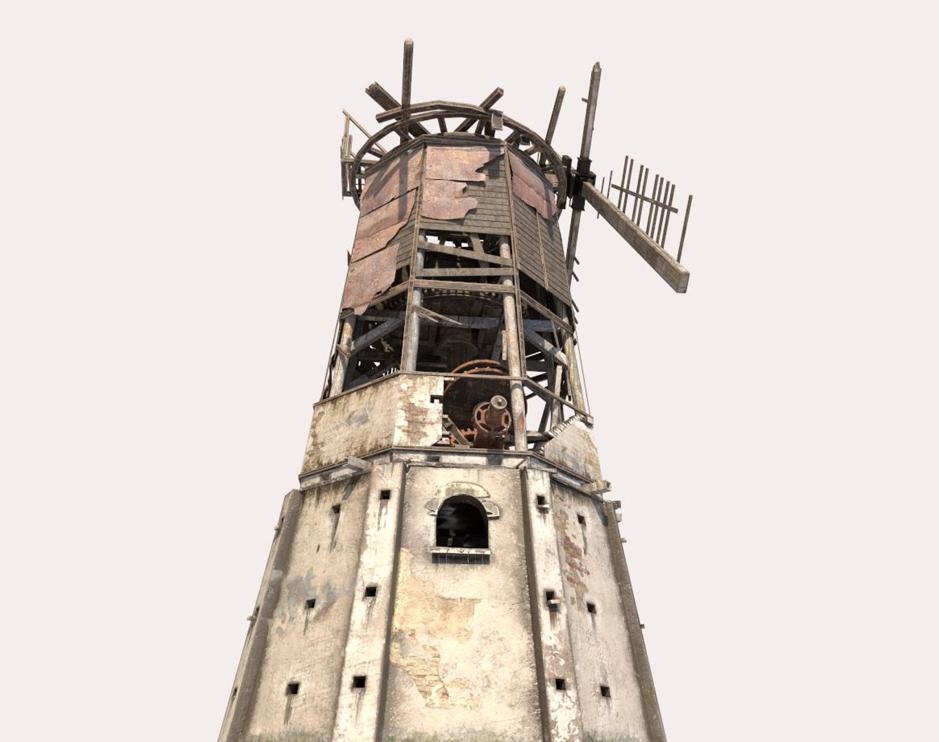 3D Abandoned Windmill - TurboSquid 1987101