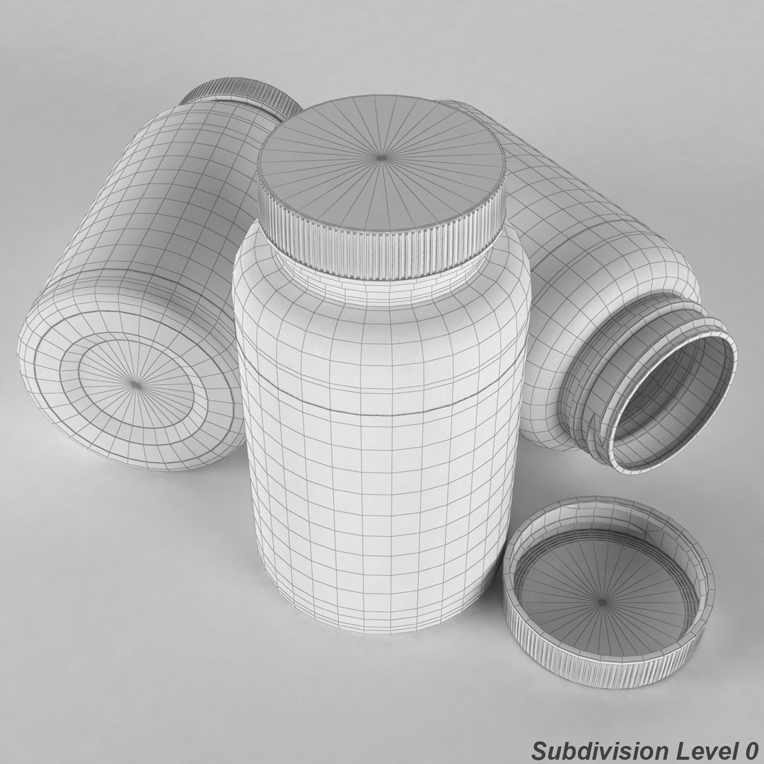 Pill Bottle 3D Model - TurboSquid 1248668