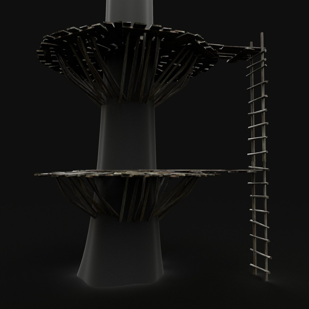 Tree Wooden Platform 3D Model - TurboSquid 1678551