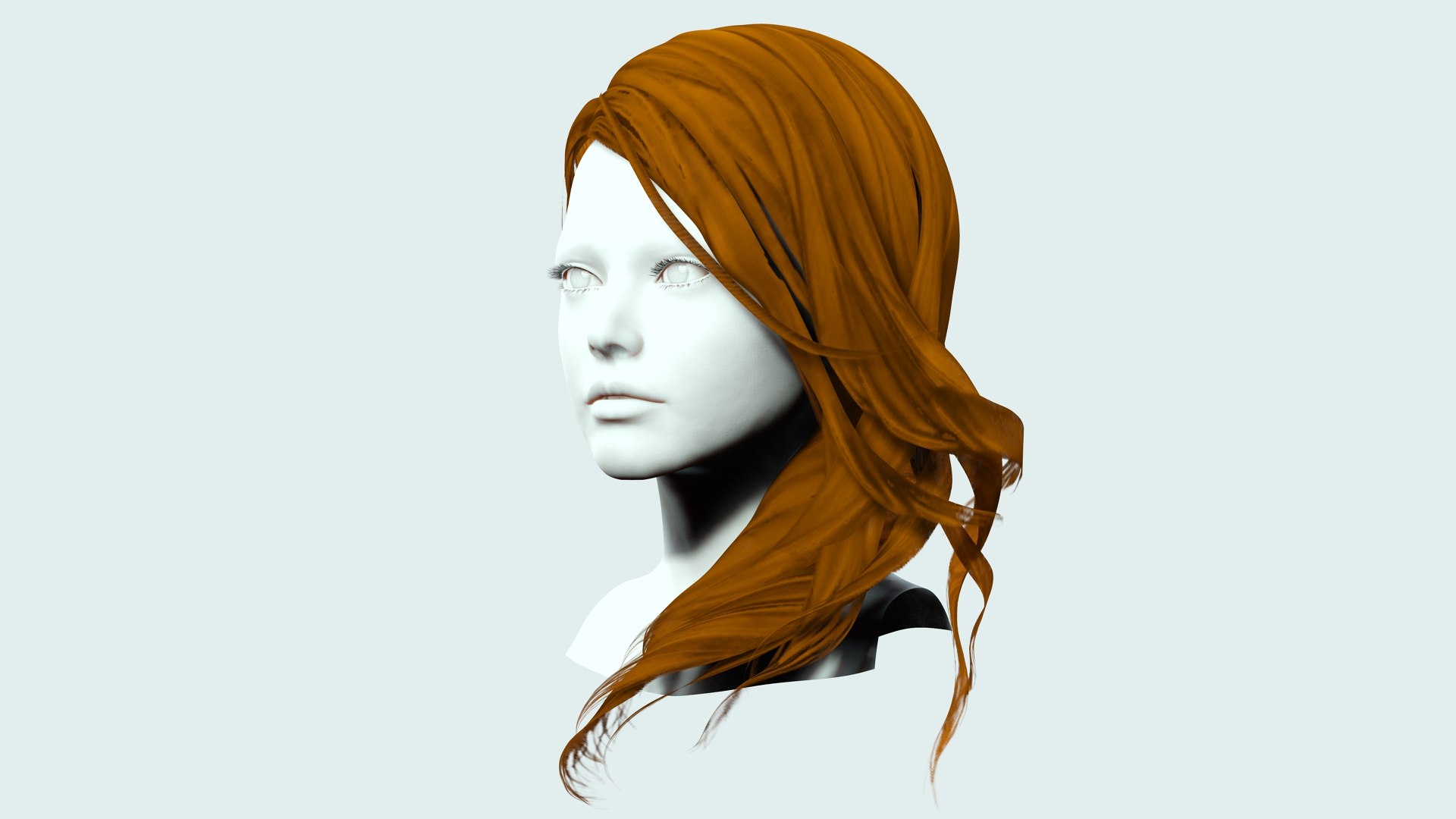3D Wavy Over Shoulder Side Hair Model - TurboSquid 2226249