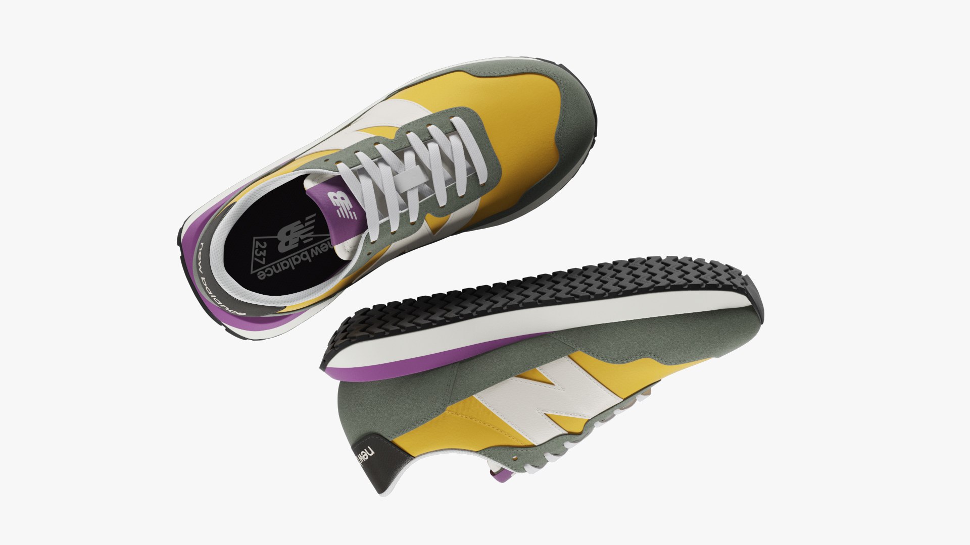 New Balance 237 Vintage Yellow 3D Model - TurboSquid 1856550