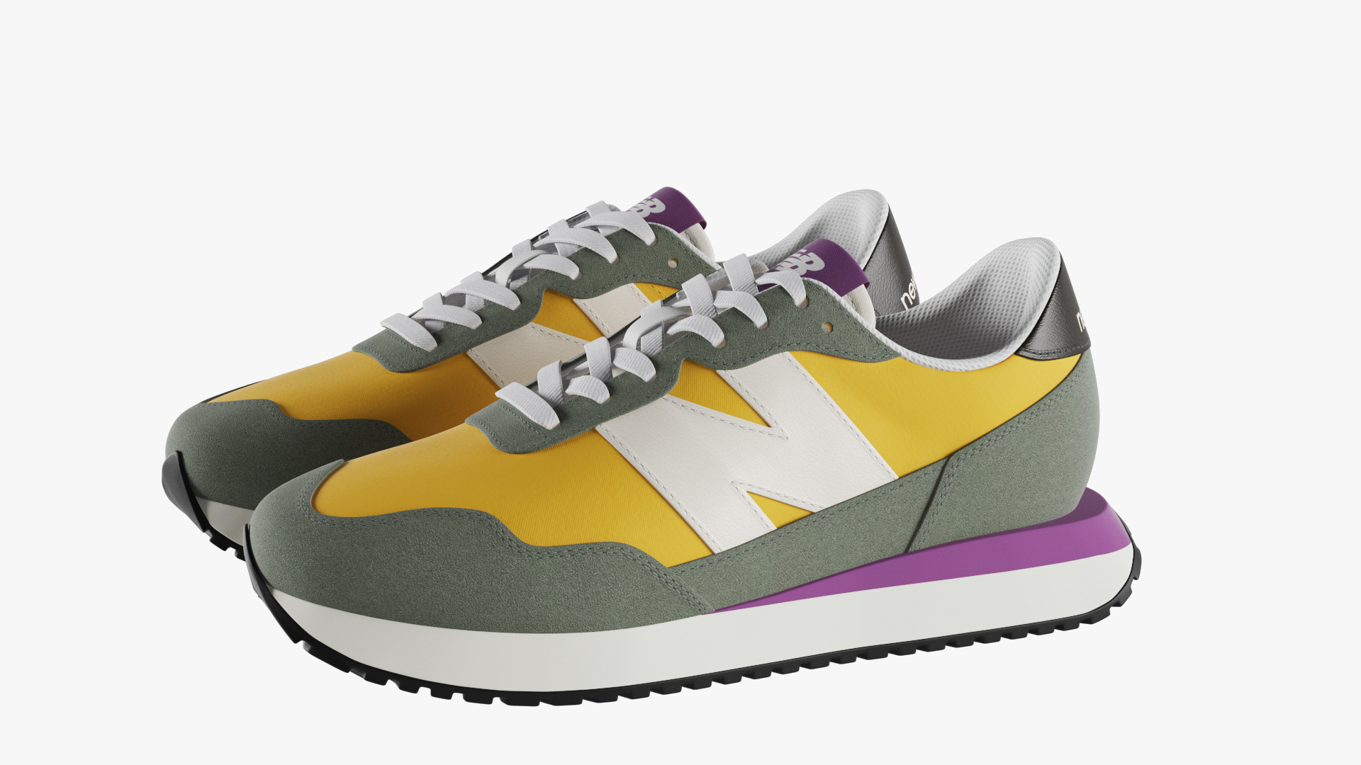 New Balance 237 Vintage Yellow 3D Model - TurboSquid 1856550