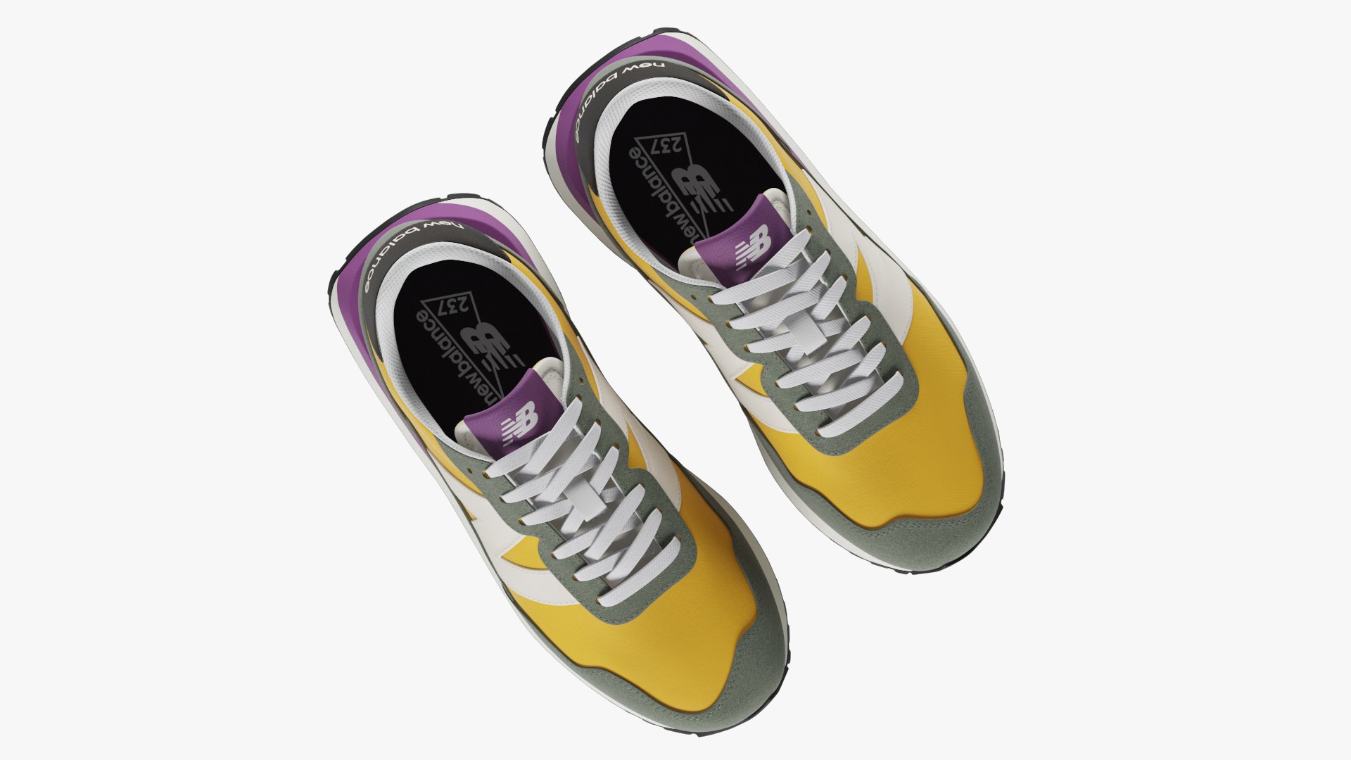 New Balance 237 Vintage Yellow 3D Model - TurboSquid 1856550