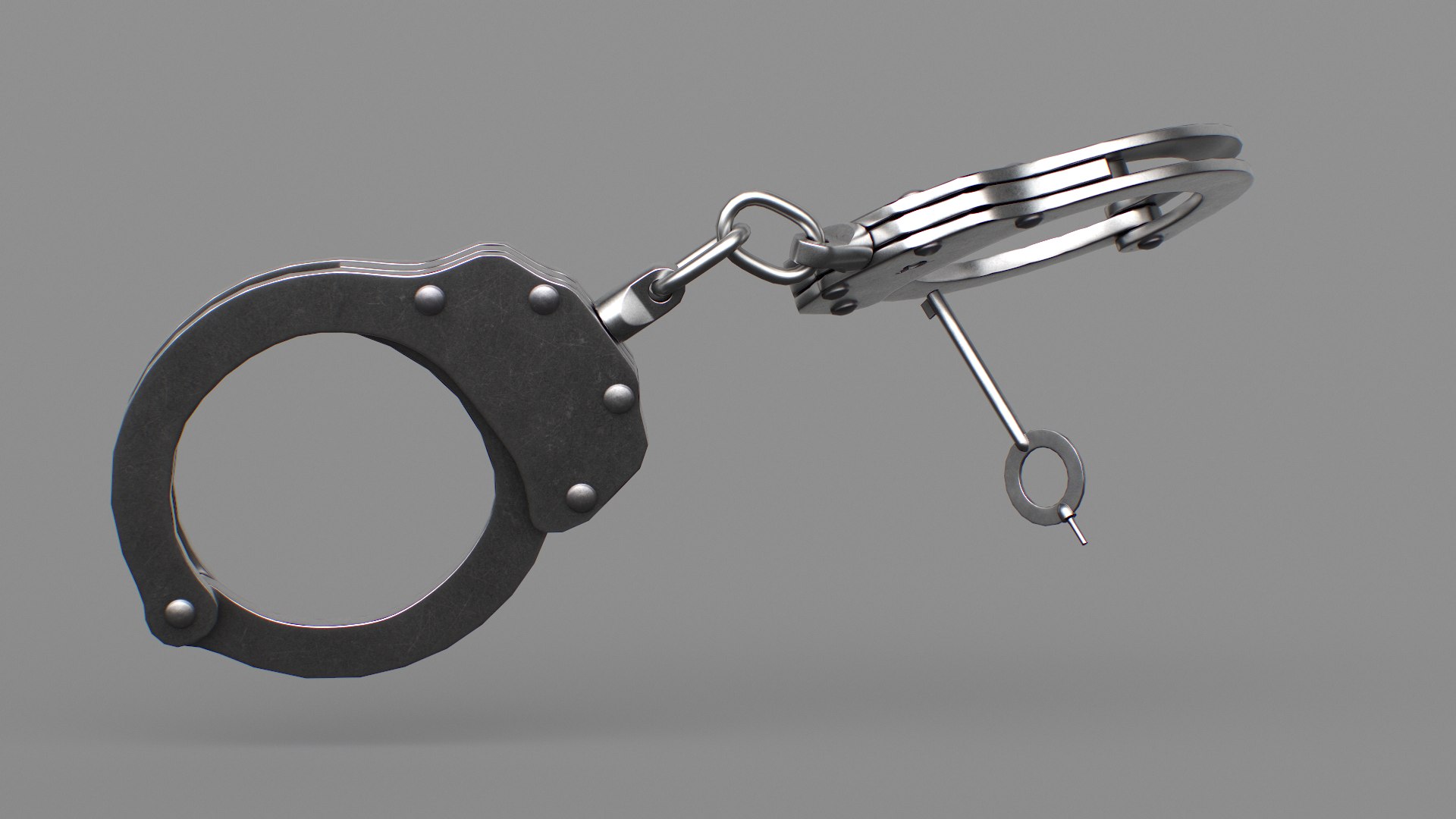 3D Model Cops Handcuffs In Steel - TurboSquid 1888388