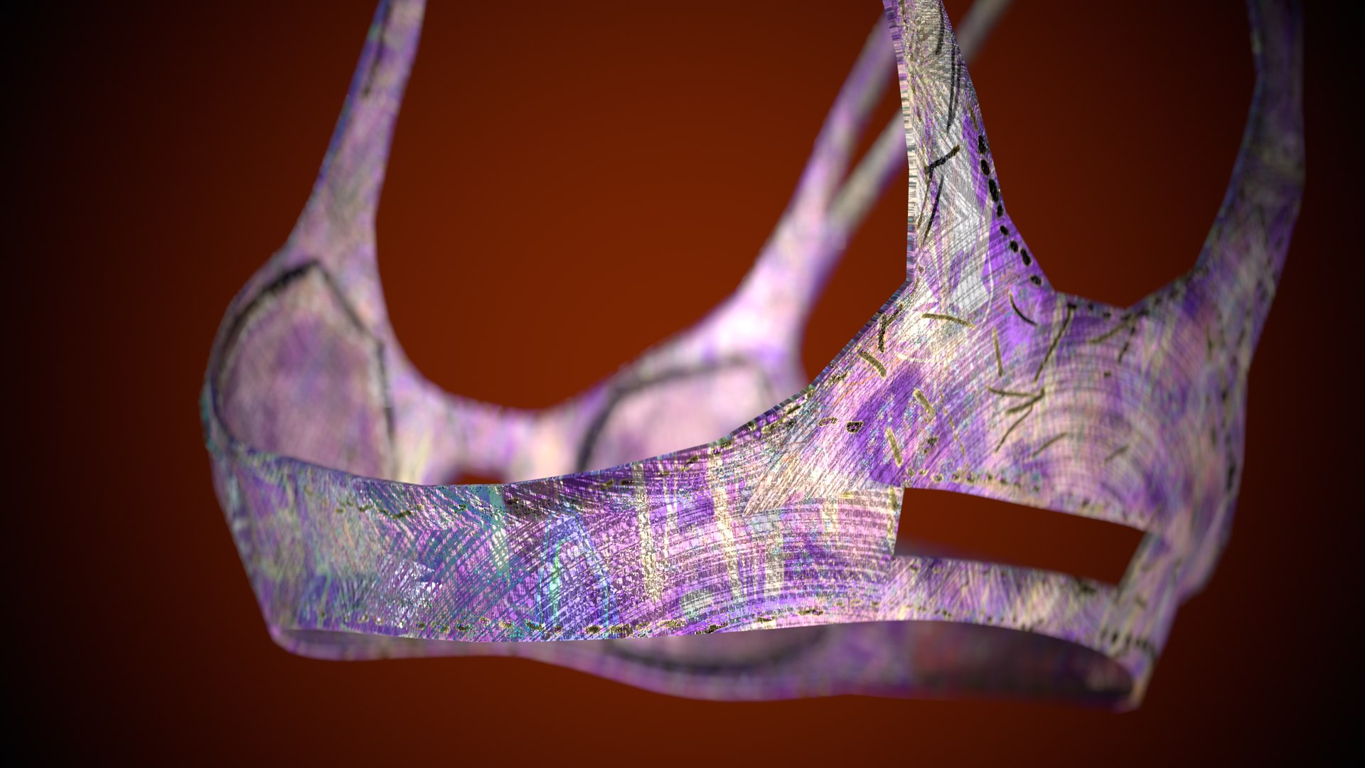 3D Party Bra Psychedelic Rave CyberPunk Hippy Street - TurboSquid 2001740