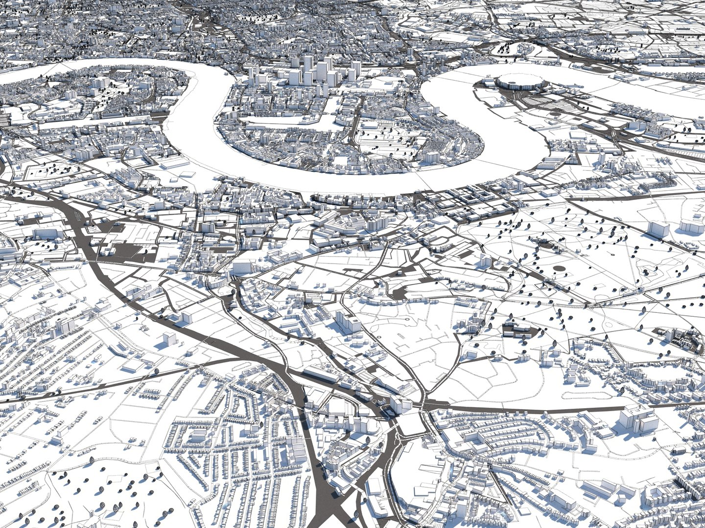 Buildings Houses Maps 3D Model - TurboSquid 1445590