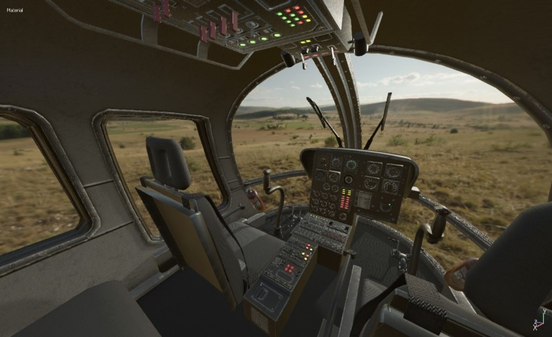 3D Model Interior Helicopter - TurboSquid 1459014