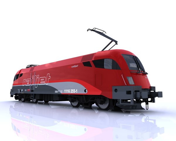 3d model taurus train engine railjet
