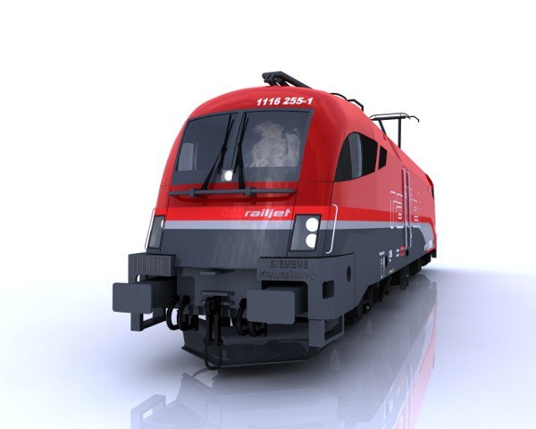 3d model taurus train engine railjet