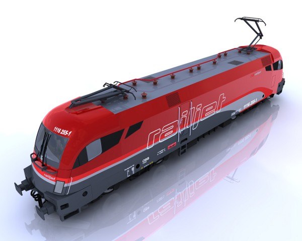 3d model taurus train engine railjet