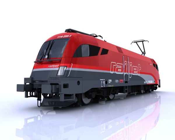 3d model taurus train engine railjet